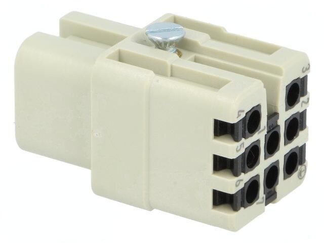 HARTING 09210072732 Разъем: HAN, "мама", Quick Lock, PIN: 8, 7+PE, размер 3А, 10А, 250В, 1шт