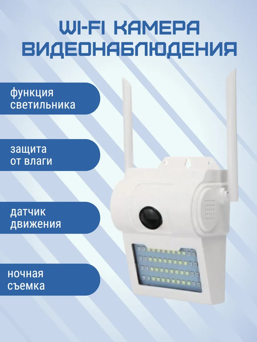Водонепроницаемая IP-камера 2 в 1 с настенным светильником