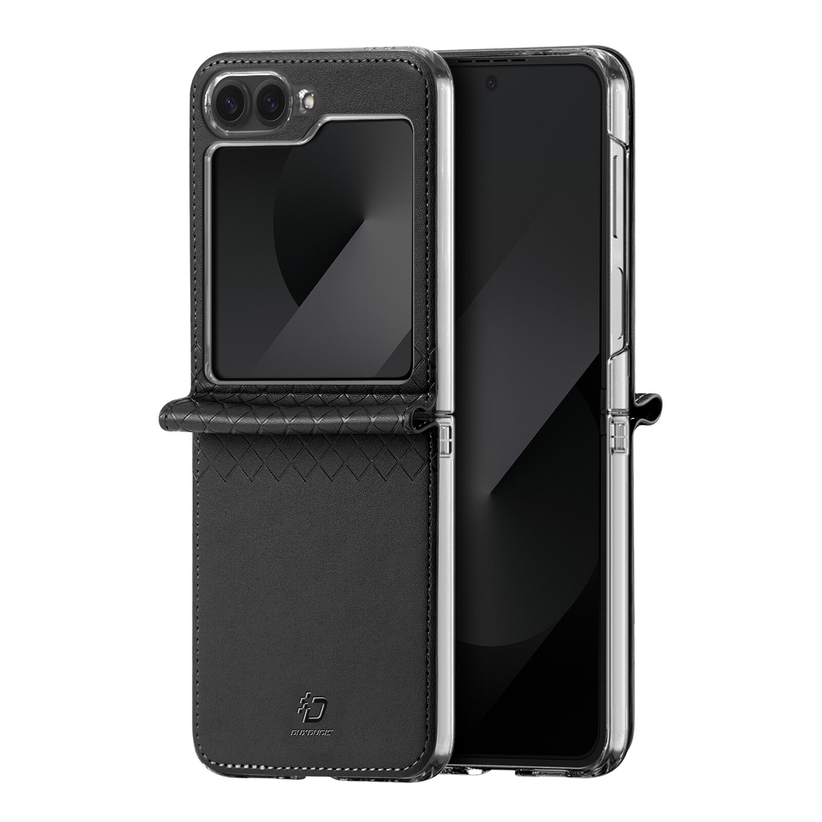 Чехол из кожи черного цвета от Dux Ducis для Samsung Flip 6, Flip 7 FE (W25), серия Bril Series Case