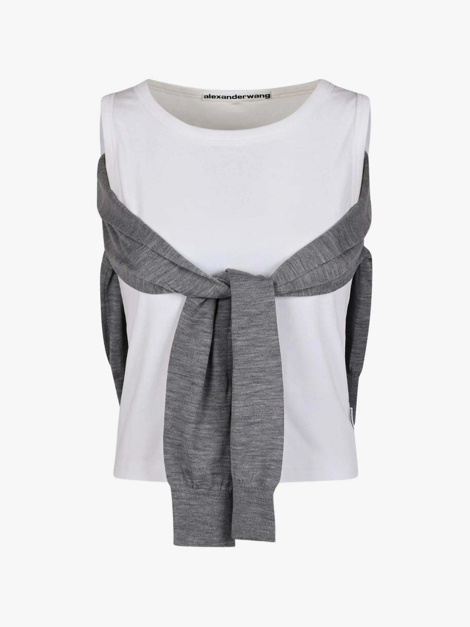 Топ Layered tie-detail tank top