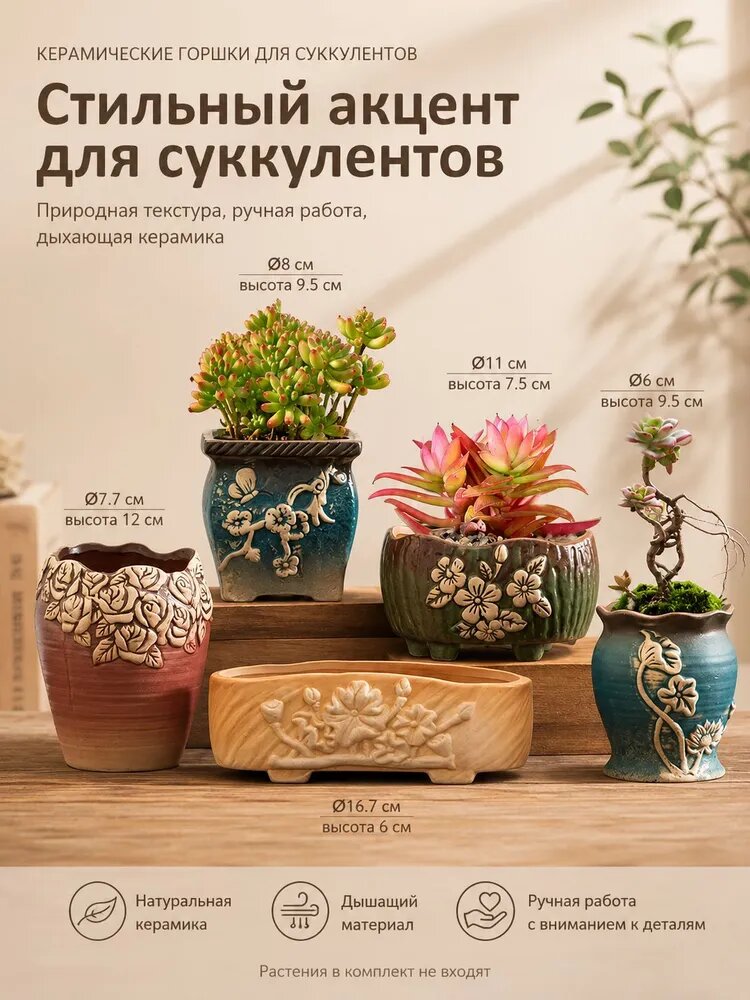 Вазон 11.5 см, цвет светло-розовый, голубой