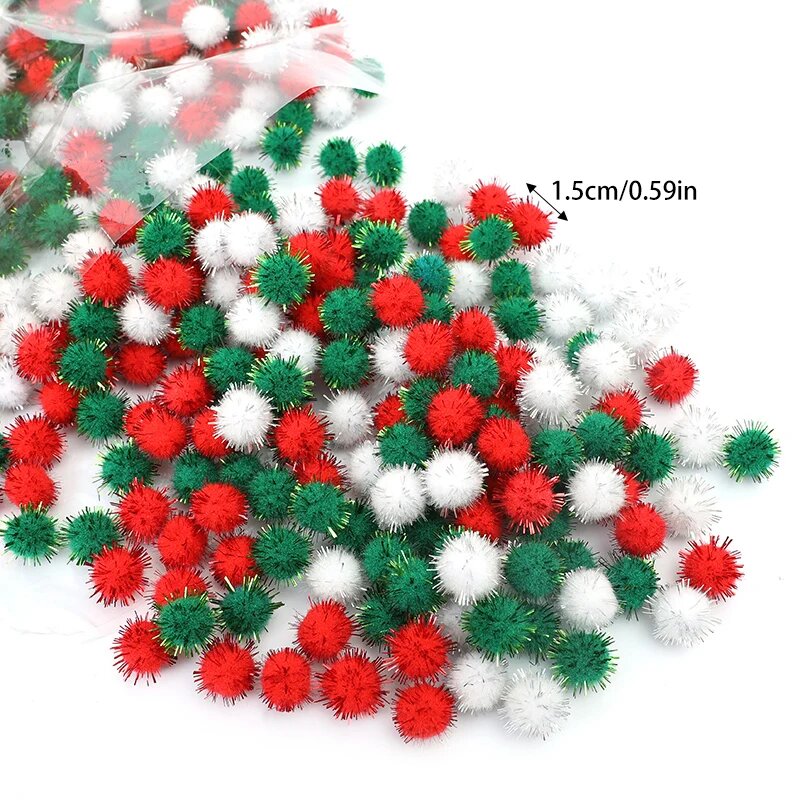 Плюшевые шарики для декора YONGSNOW 50-100 шт. A02-100pcs