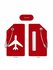 Бирка для багажа , red