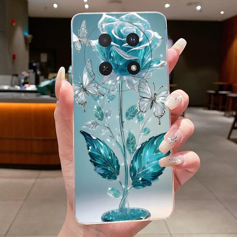 Для Huawei Nova 12i 13i CTR-L91 CTR-L81, чехол Nova12i Nova13i, модный прозрачный мягкий силиконовый чехол для телефона с рисунком бабочек и цветов