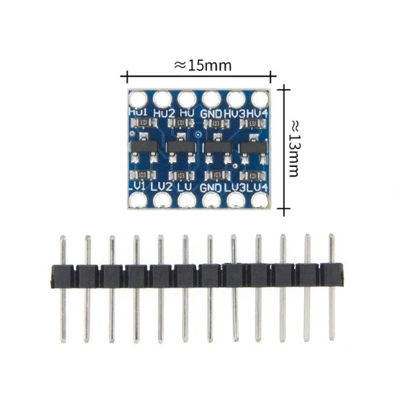 Модуль преобразования уровней 5В-3В IIC UART SPI 4-х канальный