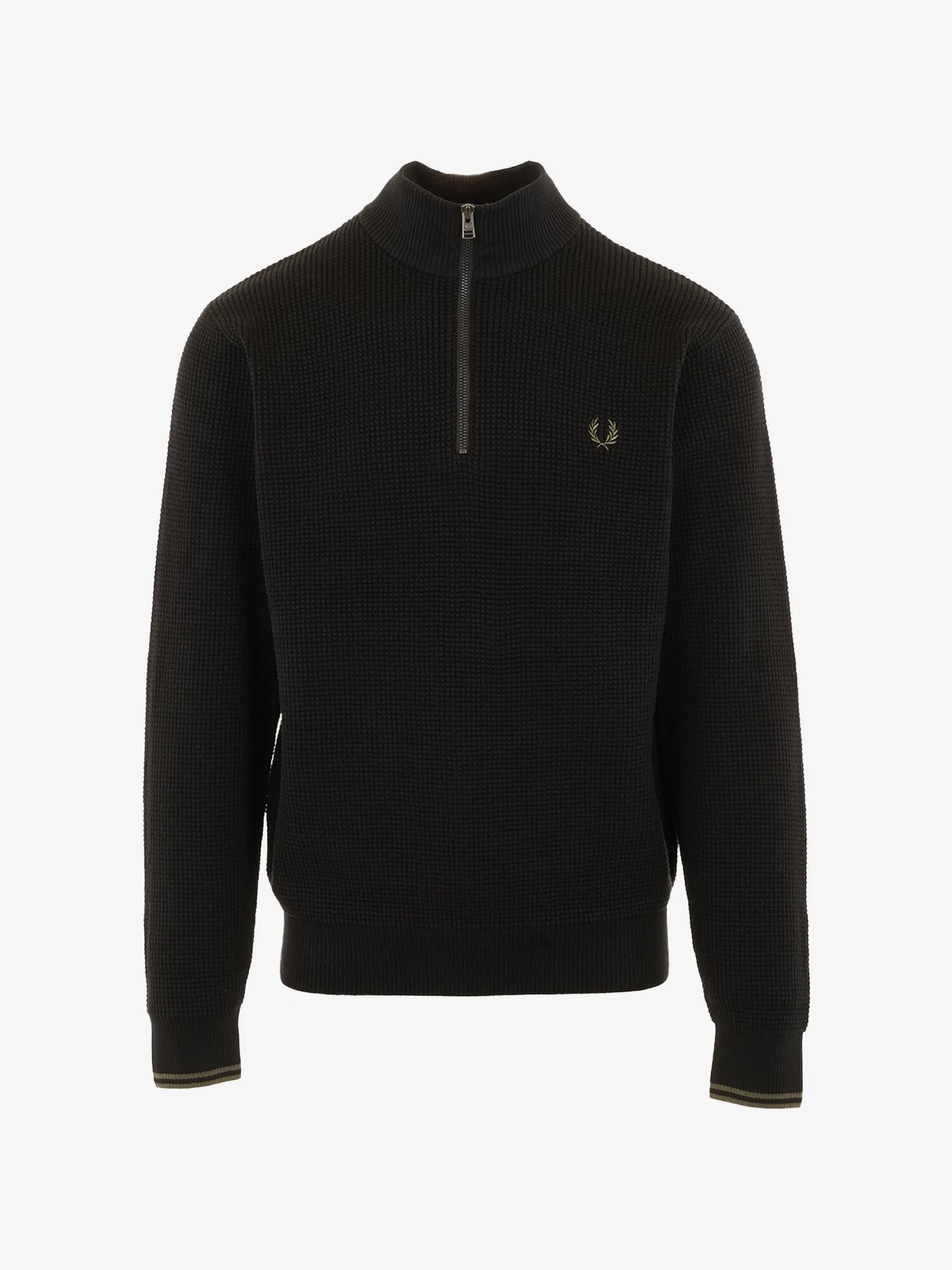 Свитер FRED PERRY Waffle-knit quarter-zip sweater