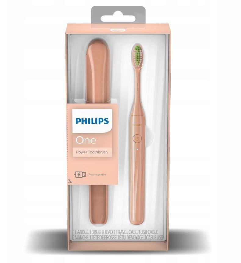 Электрическая зубная щетка Philips One HY1200/25 с дорожным футляром