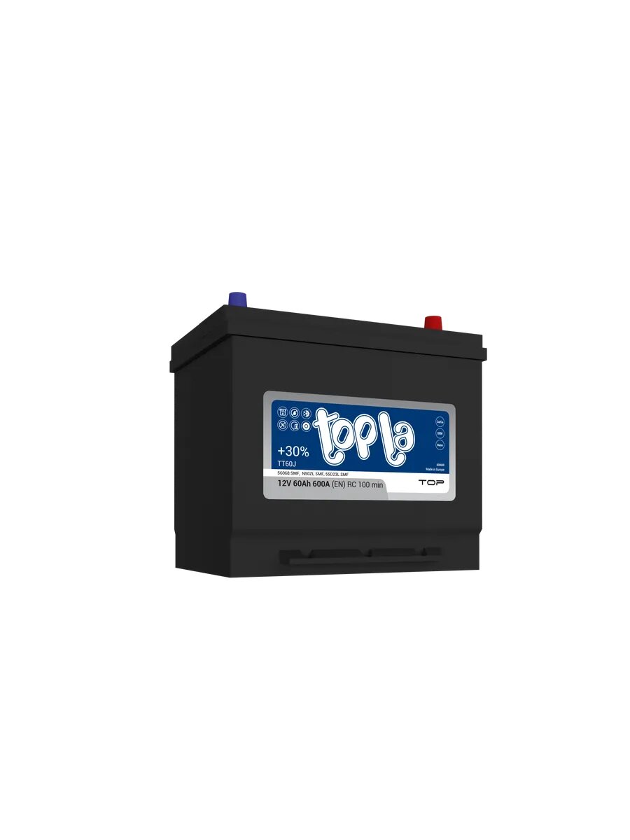 Аккумулятор TOPLA Top JIS 60А/ч обратный R+ D23 EN 600 А
