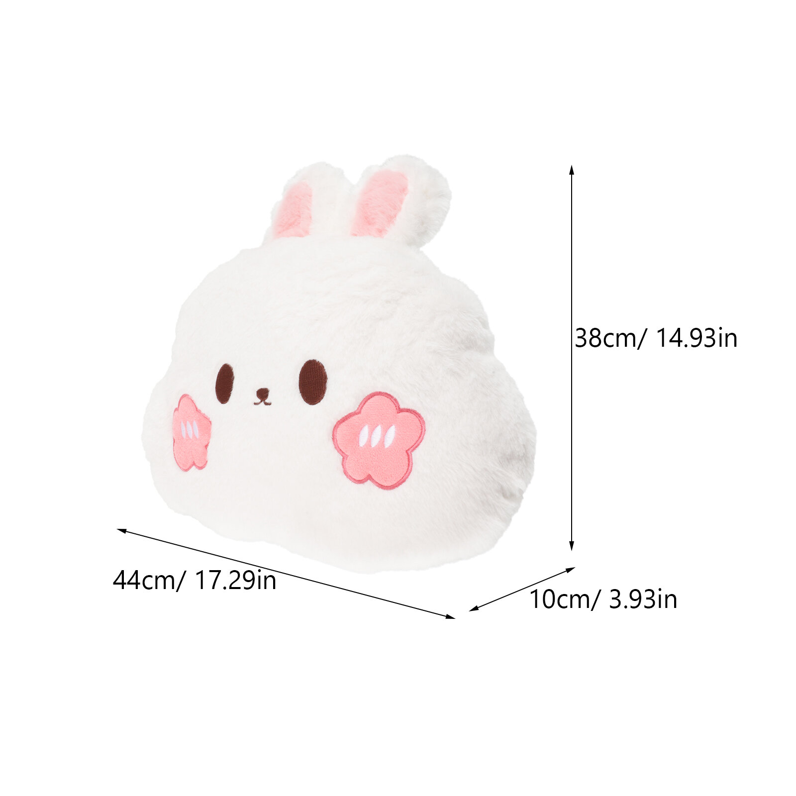 Всесезонная Подушка Для Авто С Кроликом Из Плюша 44.00X38.00X10.00Cm