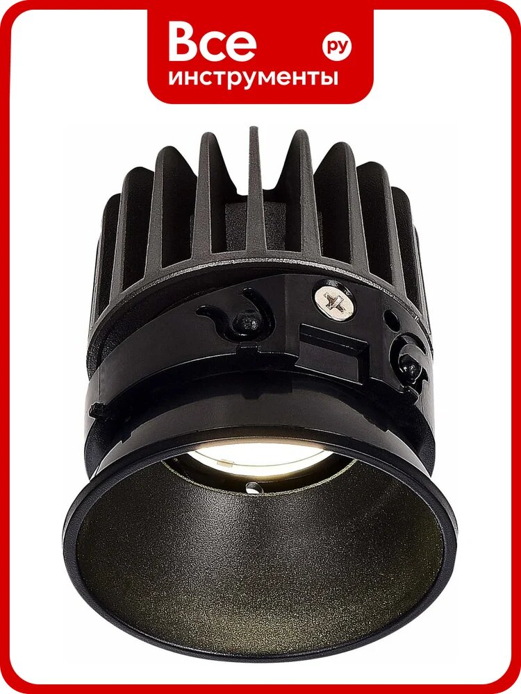 Светодиодный модуль ST LUCE черный LED 1х7W 3000K 560Lm Ra>90 36 IP20 D69xH75 220-240V ST851.438.12.1