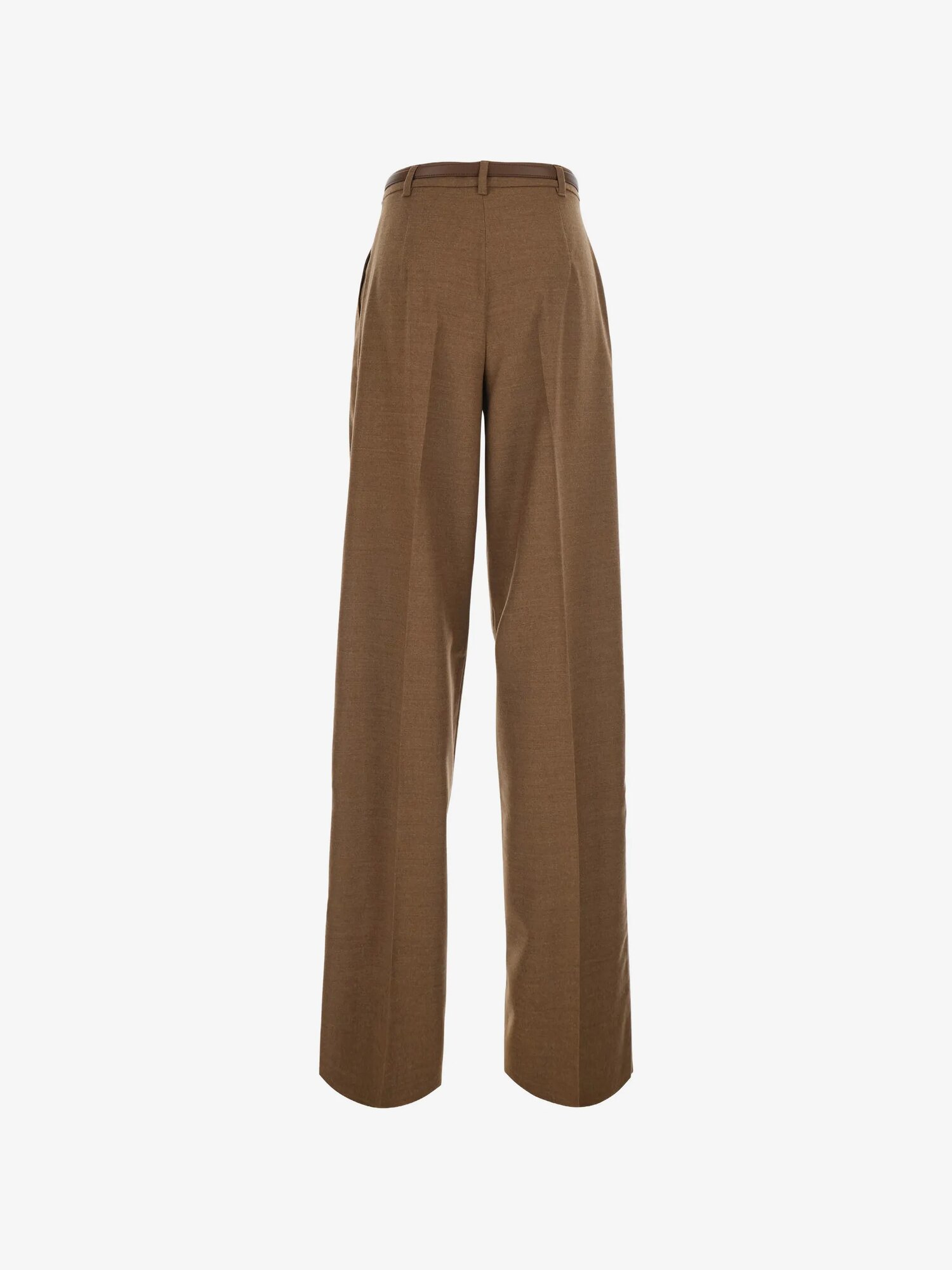Брюки Max Mara Belted pleated trousers, размер 44, коричневый — фото 1