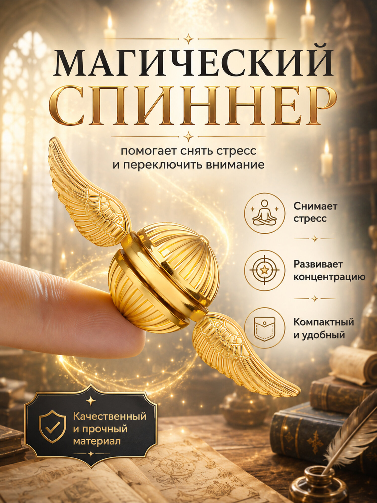 Спиннер снитч гарри поттер