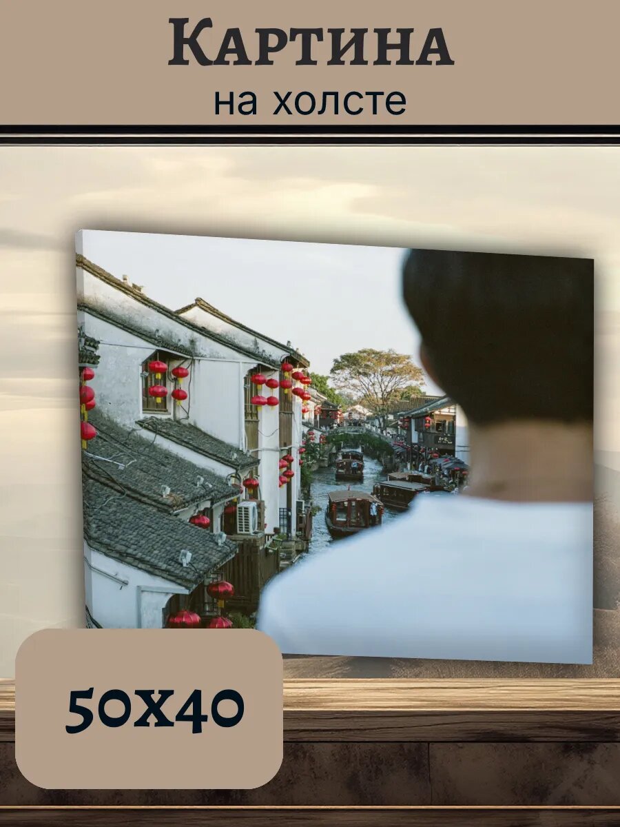 Картина Постер Китай China 40x50 традиционная архитектура