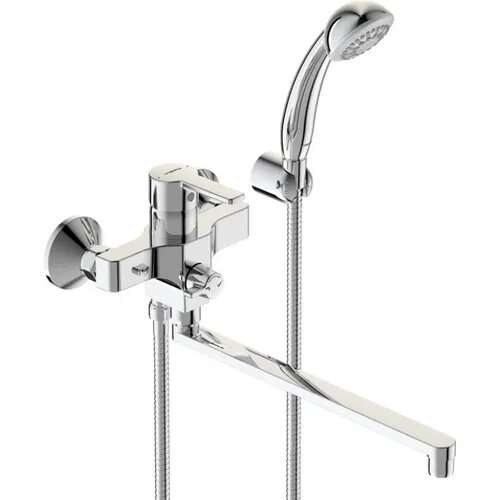 Смеситель для ванны с длинным изливом VIDIMA UNO BA320AA +шланг с лейкой