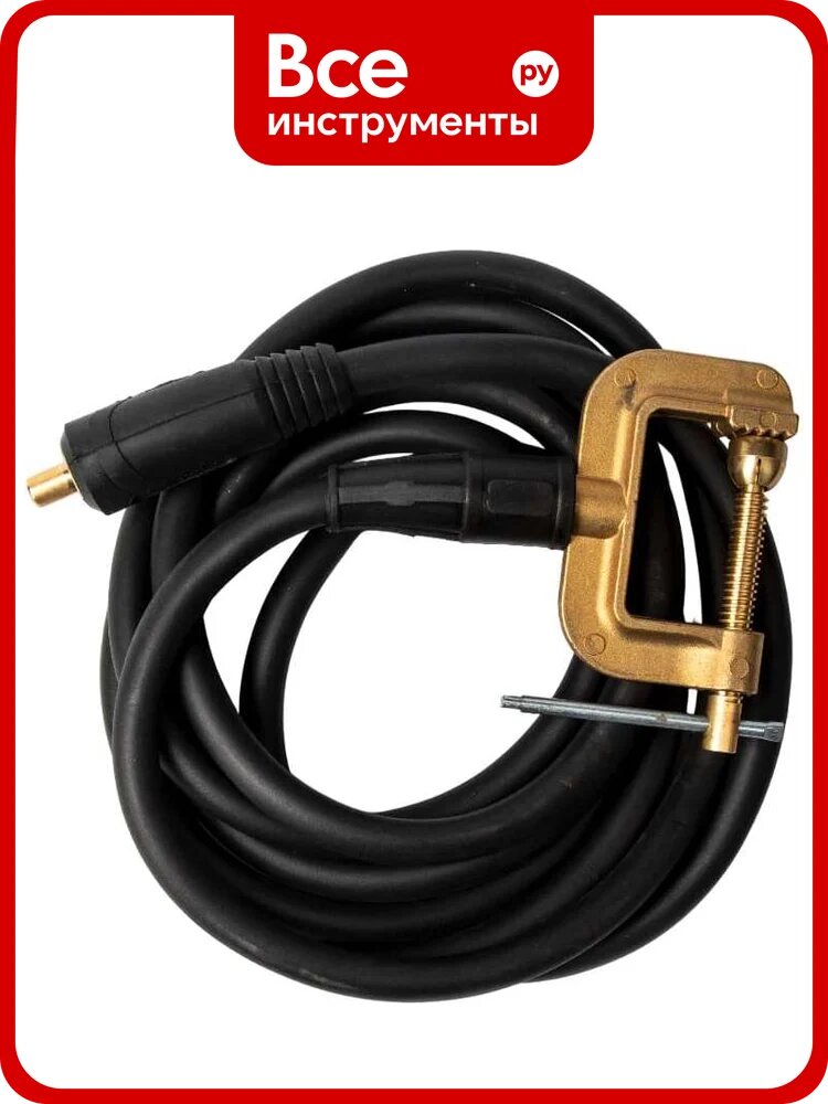 Клемма заземления с кабелем PLAZWELD 95 мм2, 600A, 5м K-DJ600A/5