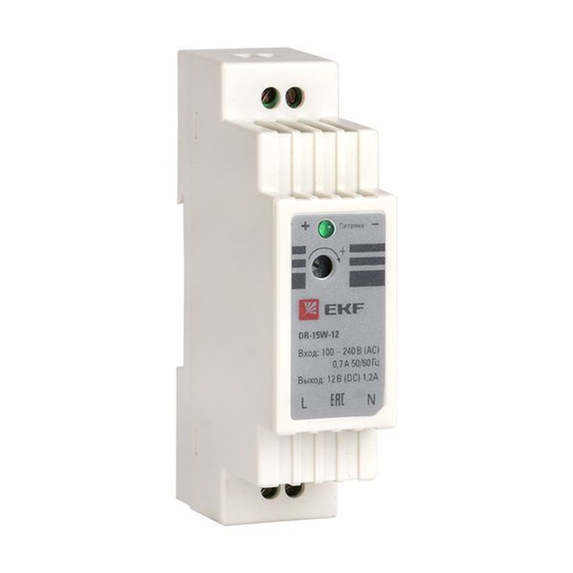 Блок питания 12В DR-15W-12 PROxima EKF dr-15w-12, белый, 1 шт