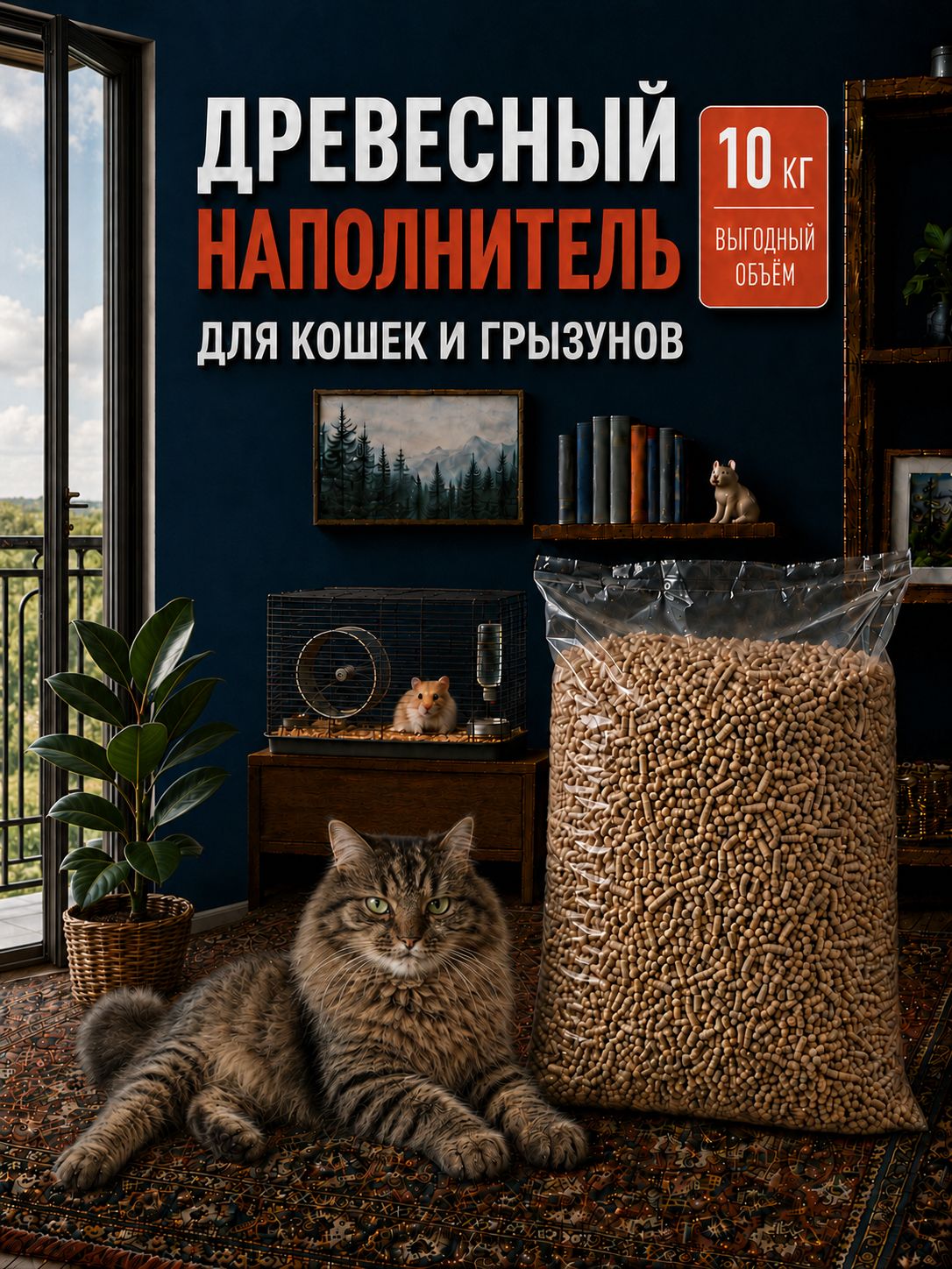 Наполнитель древесный 10 кг