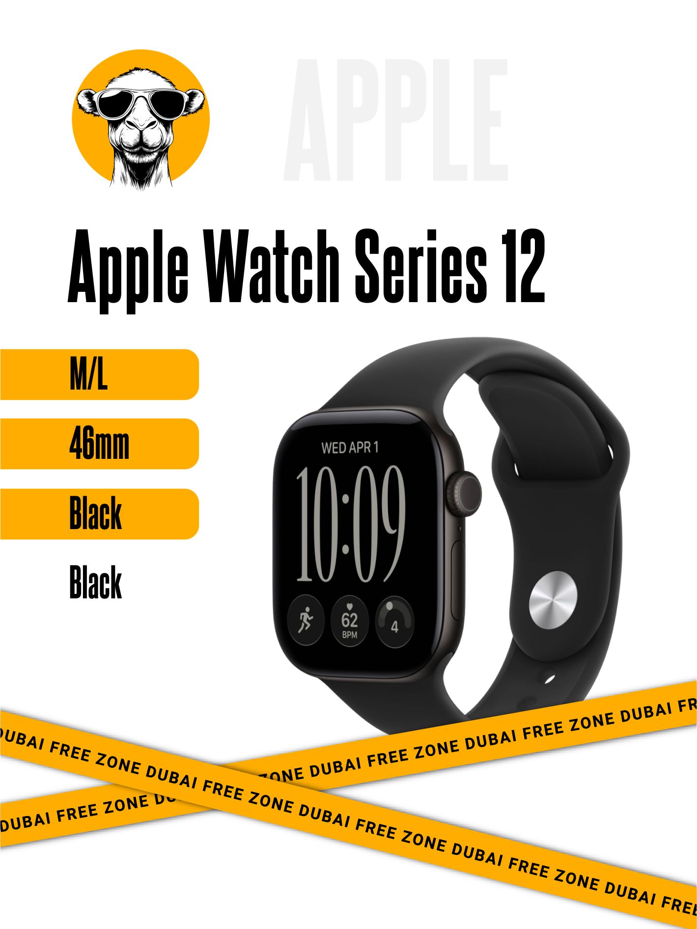 Смарт-часы Apple Watch Series 12 46mm Black Black M/L