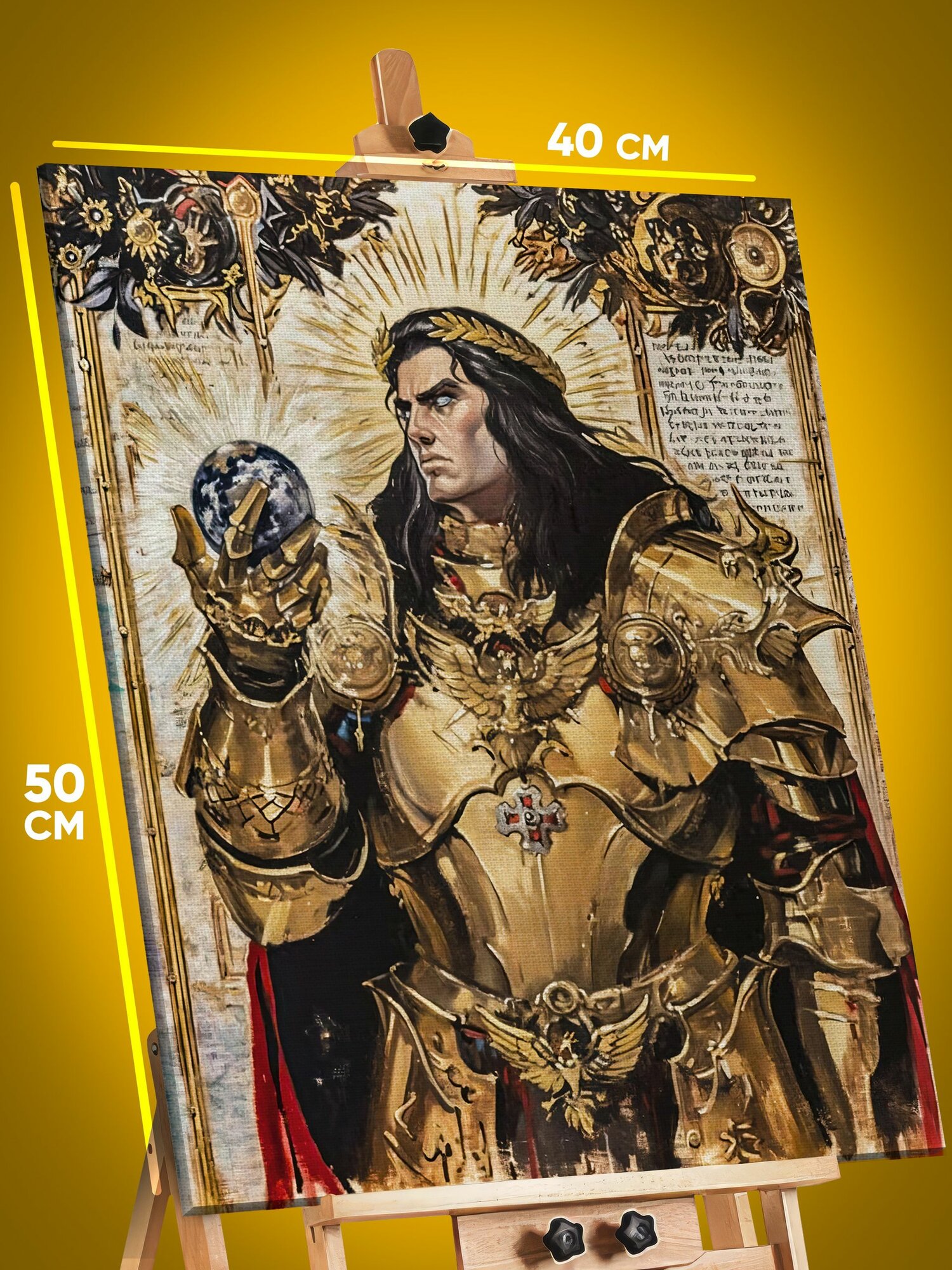 Картина на стену Warhammer игра Император Человечества 40x50