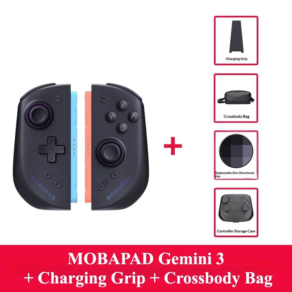 MOBAPAD M12HD Gemini 3 + M-A21 + C20 Раздельный игровой контроллер для NS2 Joycon2 Tmr Air Joystick Hd Vibration Беспроводной игровой контроллер