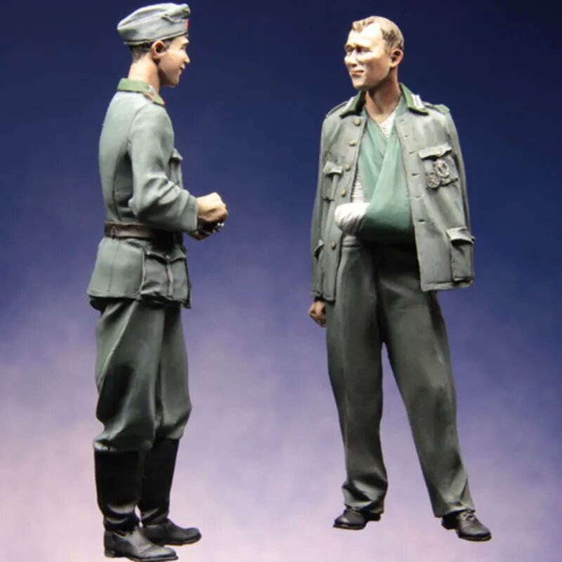 Масштаб 1/35, фигурка из смолы, собранная модель, комплект, макет сцены, миниатюрный солдат, 2-местная диорама для хобби, в разобранном виде, неокрашенная N062