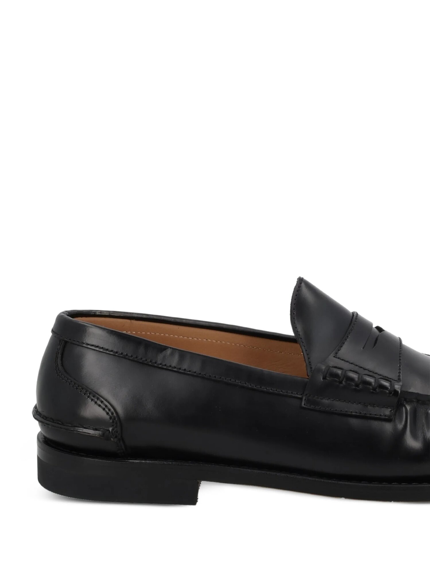 Лоферы PREMIATA Slip-on leather loafers, размер 6, черный — фото 1