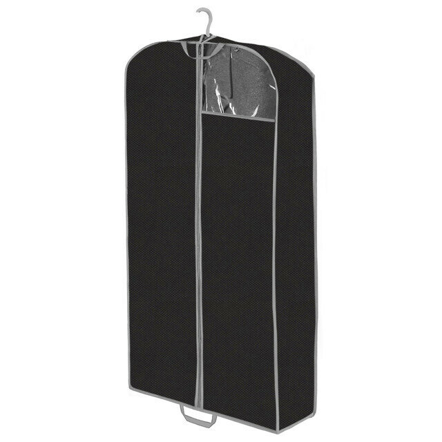 Чехол для пальто, дубленок и шуб рыжий КОТ "Black", 140х60х12 см, спанбонд/ПВХ, черный