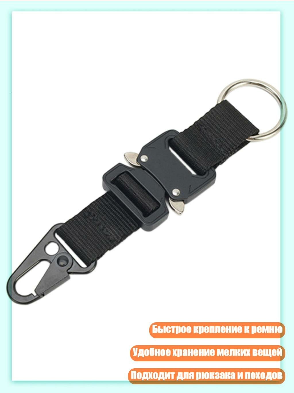 Тактический держатель ключей MOLLE, Черный
