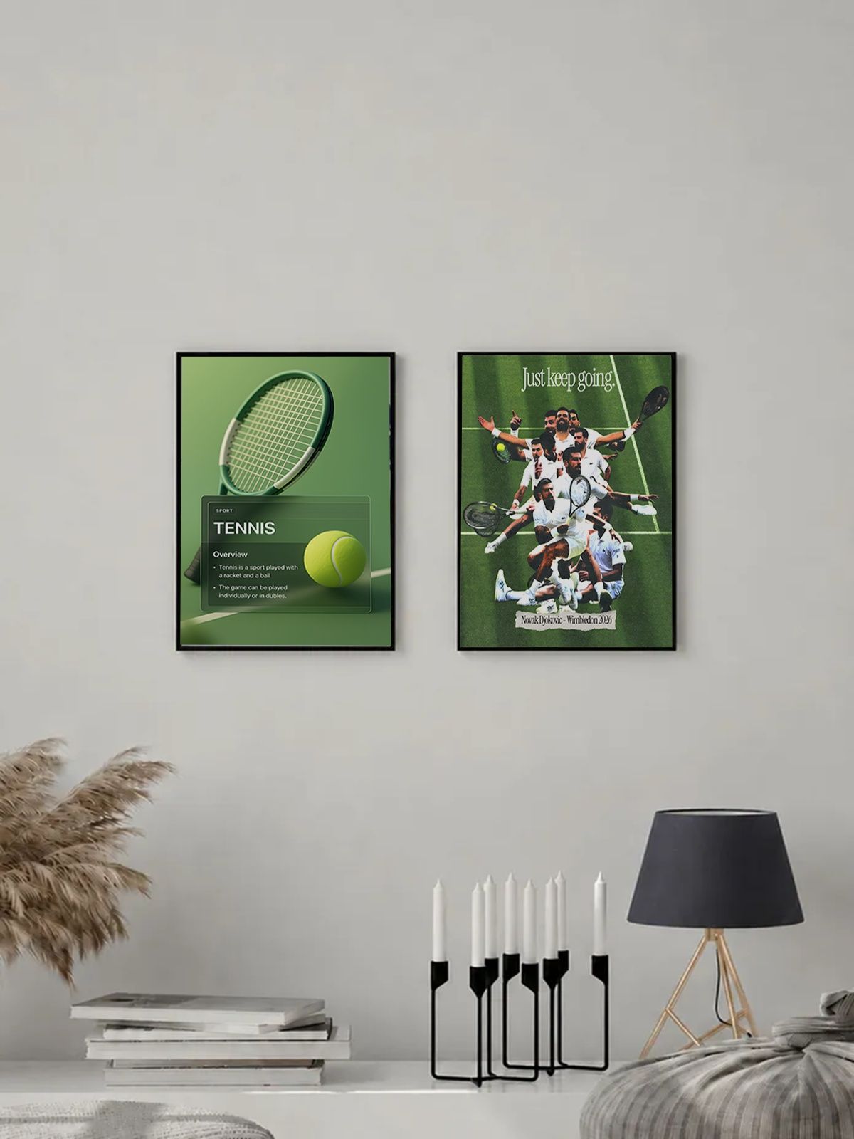 Набор Постеров / Плакатов Для Спортсменов Теннис (Tennis) 2 Листа А4