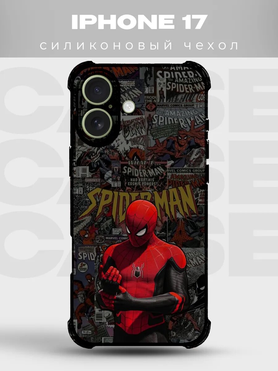 Чехол на iPhone 17 Человек-паук spiderman комикс spider man