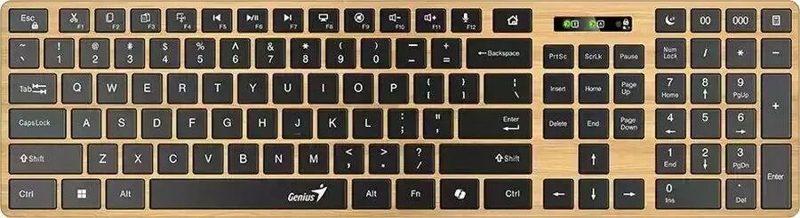 Клавиатура Genius SlimStar 7250BT, беспроводная, USB, Bluetooth/Радиоканал, мембранная, бежевый