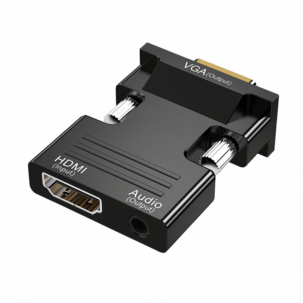 Для офисных сотрудников и преподавателей переходник HDMI на VGA с аудиовыходом белый для подключения к проекторам дисплеям телевизорам