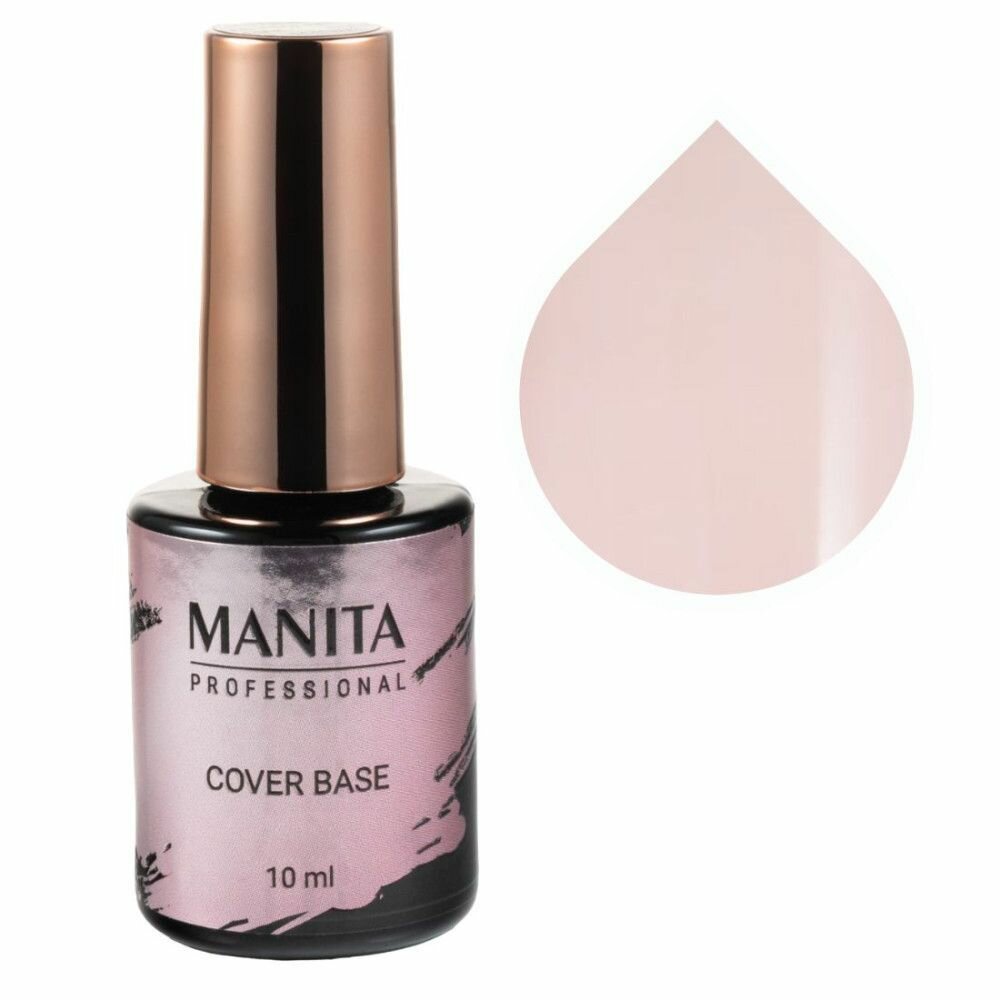 Manita Professional Каучуковая камуфлирующая база для гель-лака, Пудровый светло-бежевый, 10 мл