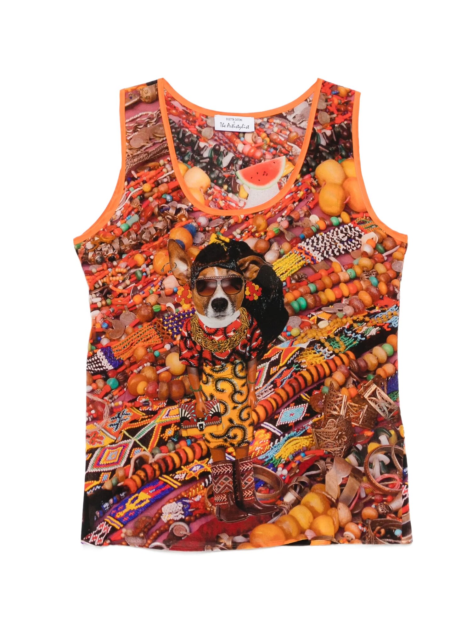 Топ Graphic-print sleeveless top