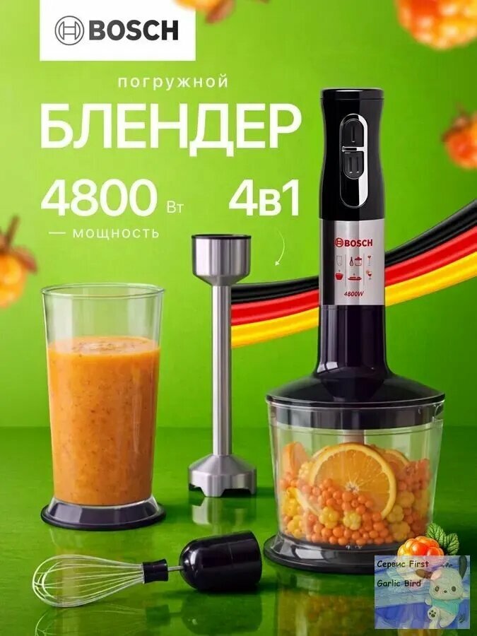 Погружной блендер Блендер_matodoure, серый