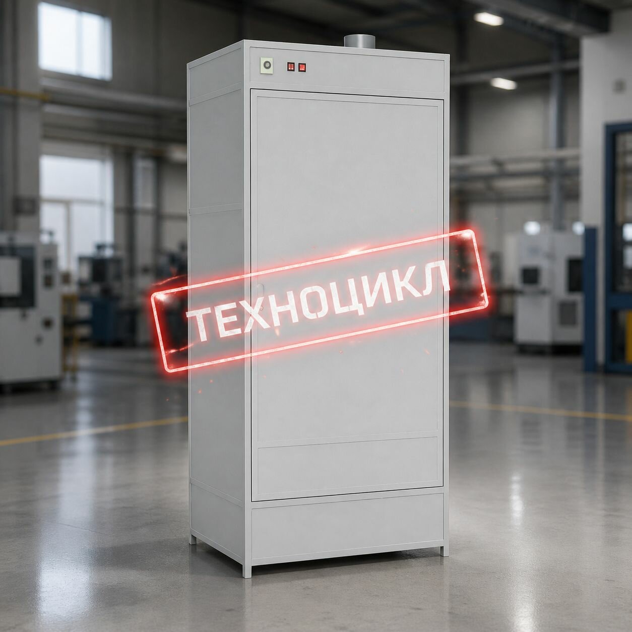 Шкаф сушильный ТЦШС-03 с решетчатой полкой, 620х600х1880 мм, серый RAL 7035 техноцикл