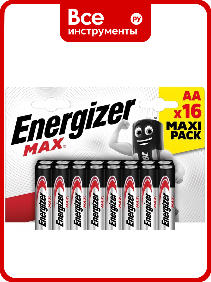 Элемент питания Energizer 7638900410785 MAX LR6/AA 16BL RPL00326