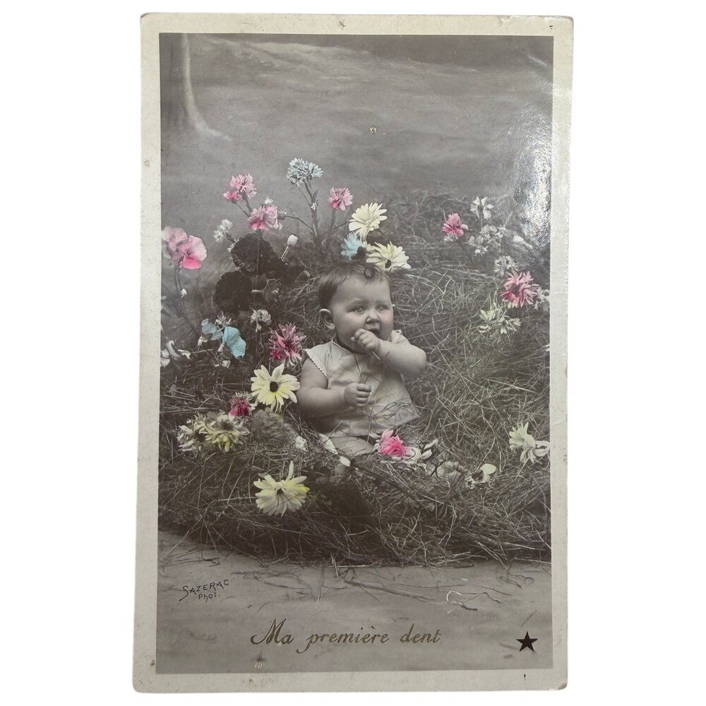 Почтовая открытка "Мой первый зубик" 1908-1914 гг. Франция