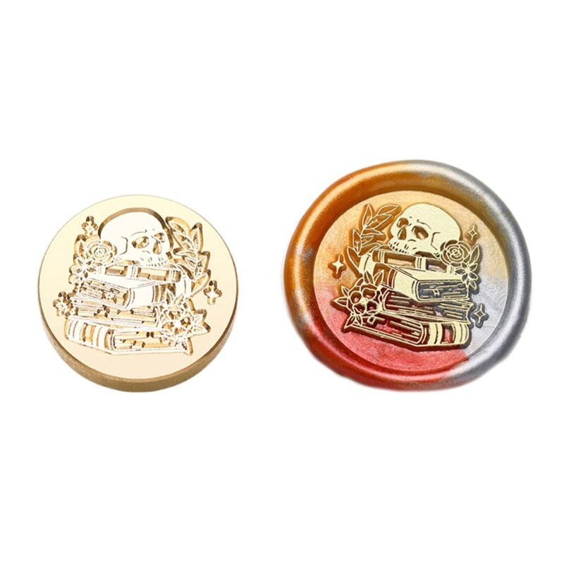 Emboss Sealing Wax Stamp Head Brass Seal Stamp Flower Wax Seal Stamp Head Replacement for Envelope Sealing Greeting Card