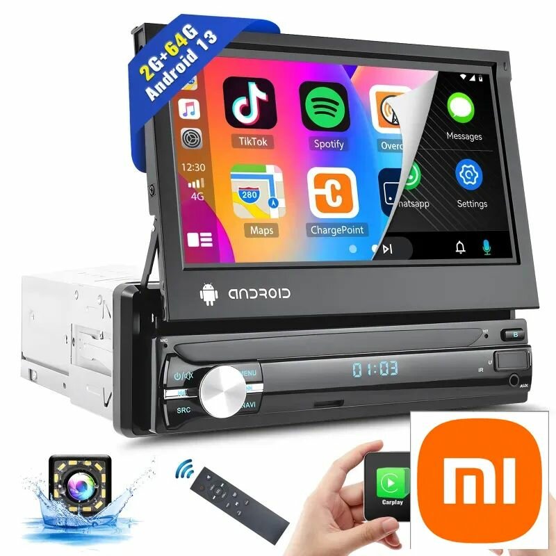 Xiaomi Автомагнитола, диагональ: 7", 1 DIN, 2ГБ/64ГБ
