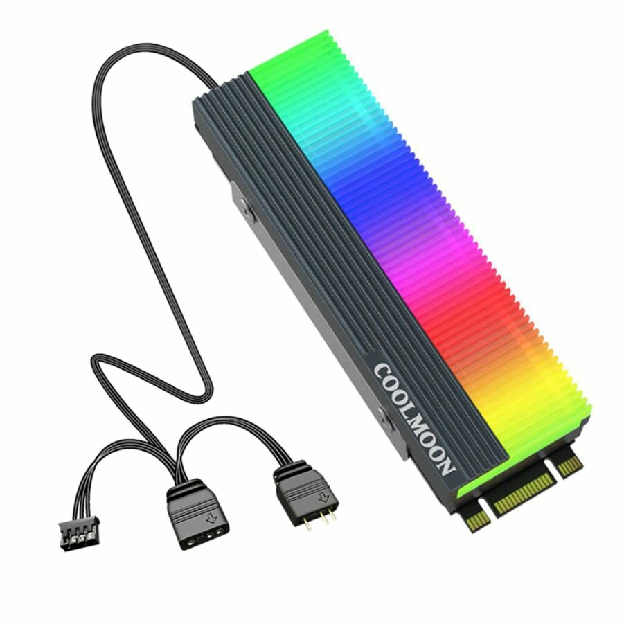 Радиатор для SSD M.2nvme 2280 с ARGB подсветкой COOLMOON