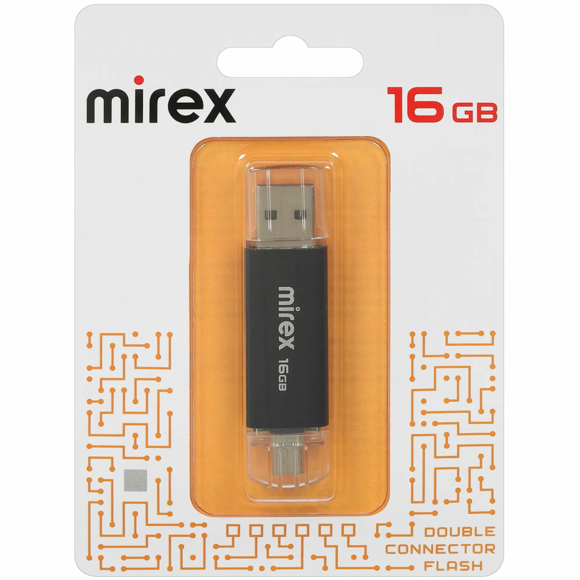 Память USB Flash 16 ГБ MIREX SMART BLACK (13600-DCFBLS16) - USB2.0, чтение до - 15 МБ/с, запись до - 7 МБ/с