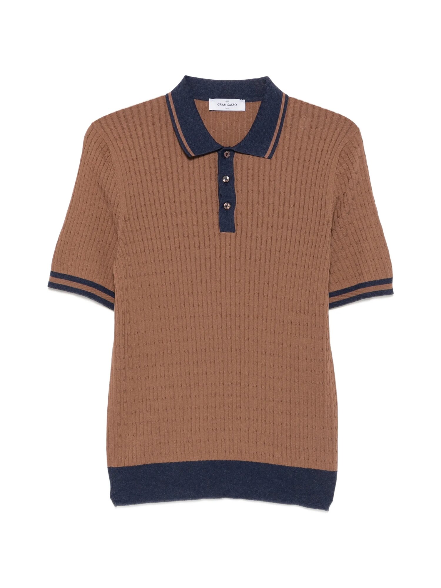 Рубашка Cable-knit polo shirt