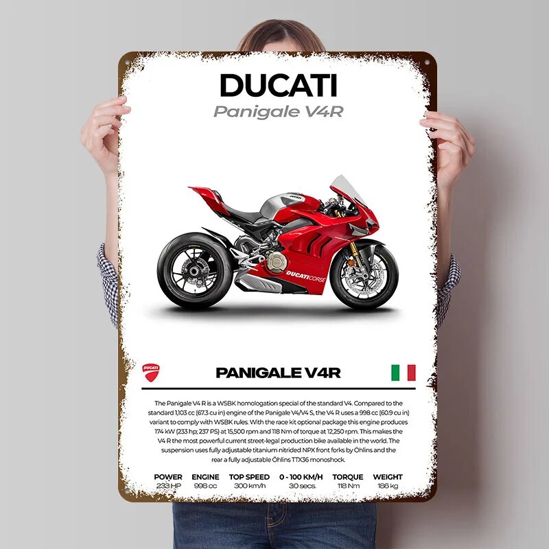 Металлические постеры D-Ducati MT001