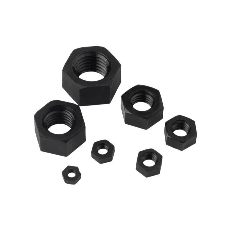 Нейлоновые шестигранные гайки M2-M20 черные/белые Черный, M6-50pcs, Black