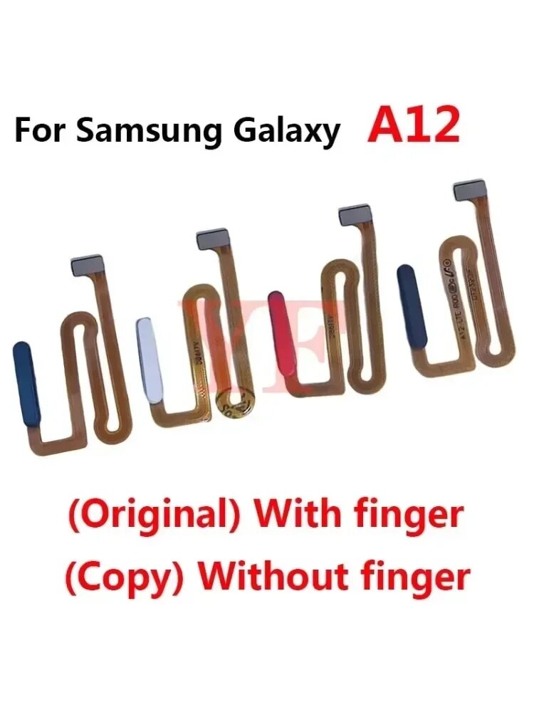 Шлейф кнопки Home, Power, Touch ID A12 Blue original Samsung Galaxy A12