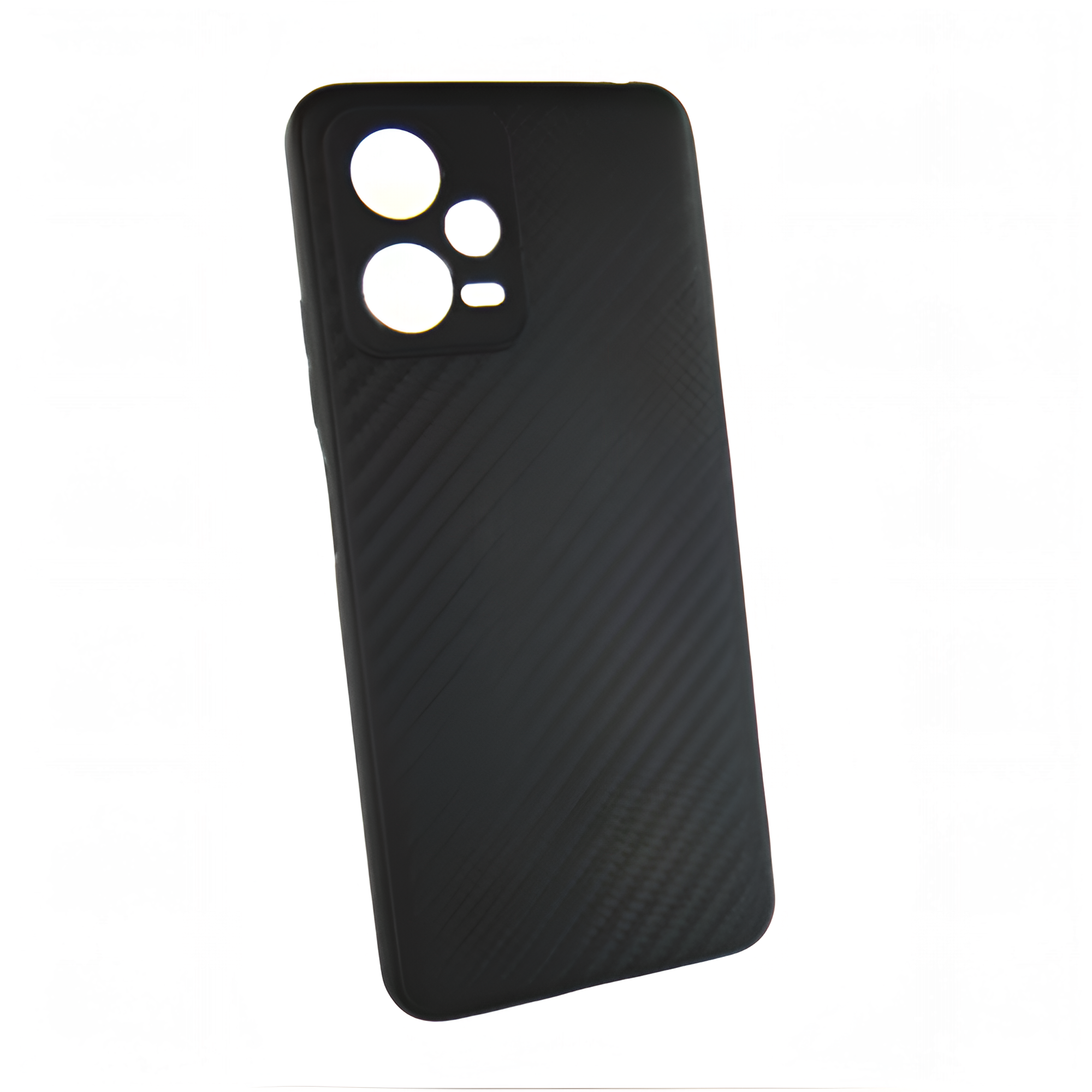 Силиконовый чехол имитация карбона для Xiaomi Poco X5 5G / Xiaomi Redmi Note 12 5G Черный, с защитой камеры