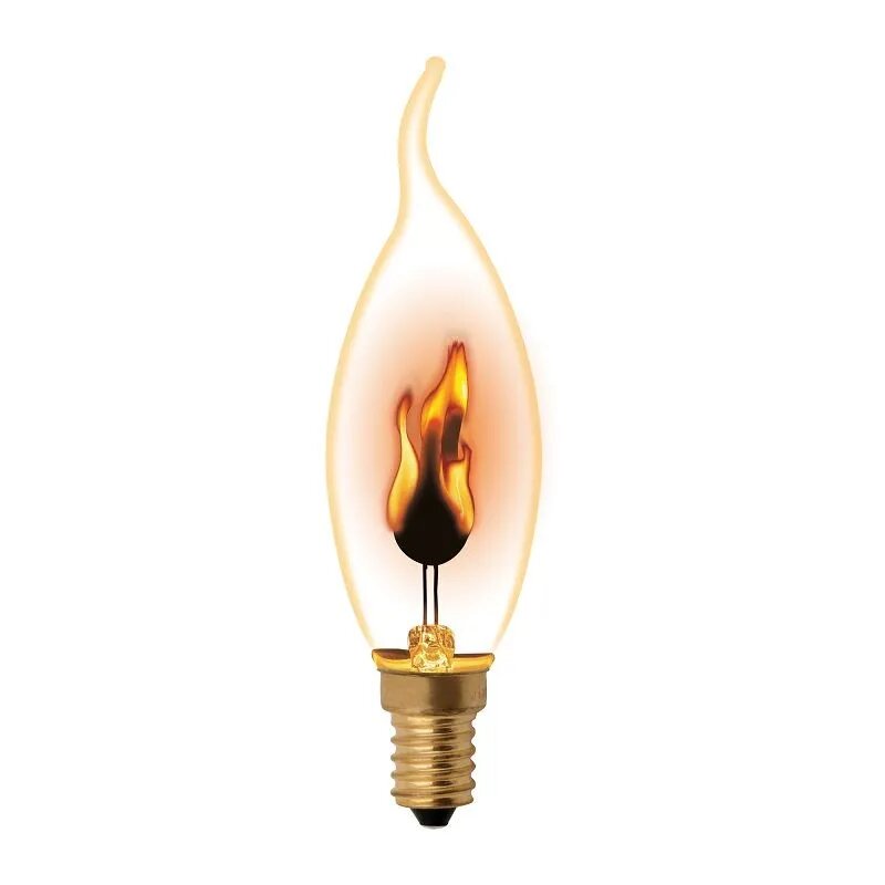 Декоративная светодиодная лампочка С35 Свеча на ветру Е14