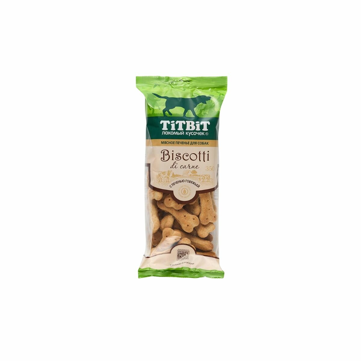 TitBit Лакомство для собак, печенье Biscotti с печенью говяжьей, 350 гр.