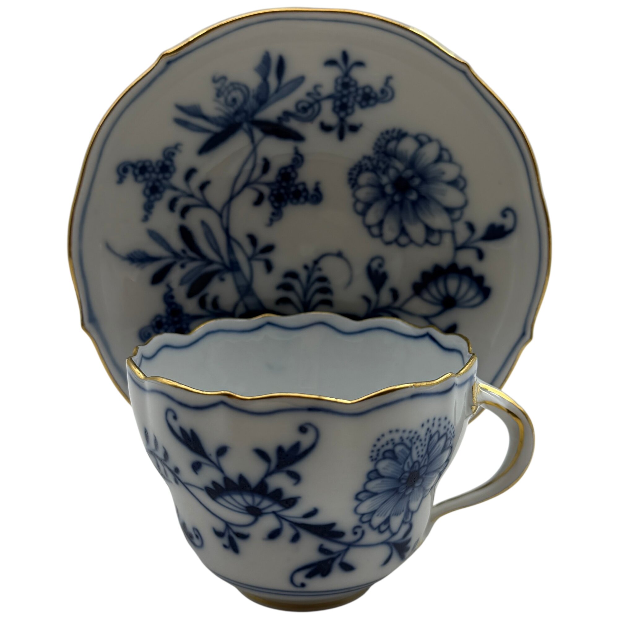 Чайная пара "Zwiebelmuster" (Синий лук), 200 мл, 1966 г, Meissen, Германия